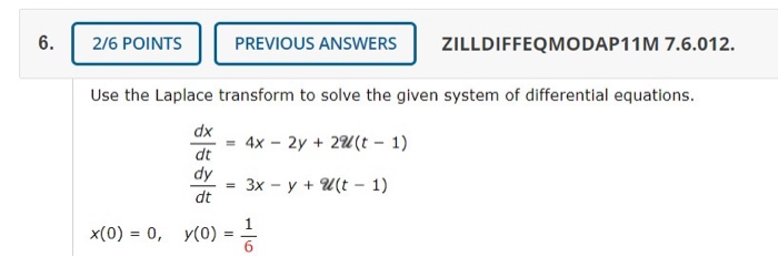 Solved 2/POINTS PREVIOUS ANSWERS ZILLDIFFEQMODAP11 M | Chegg.com