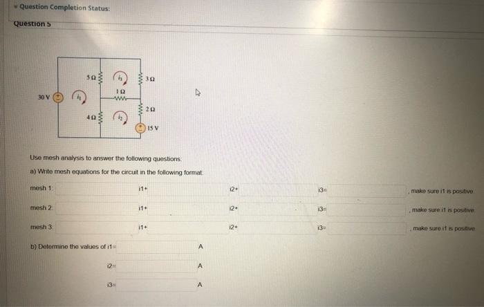 [Solved]: Use mesh analysis to answer the following questio
