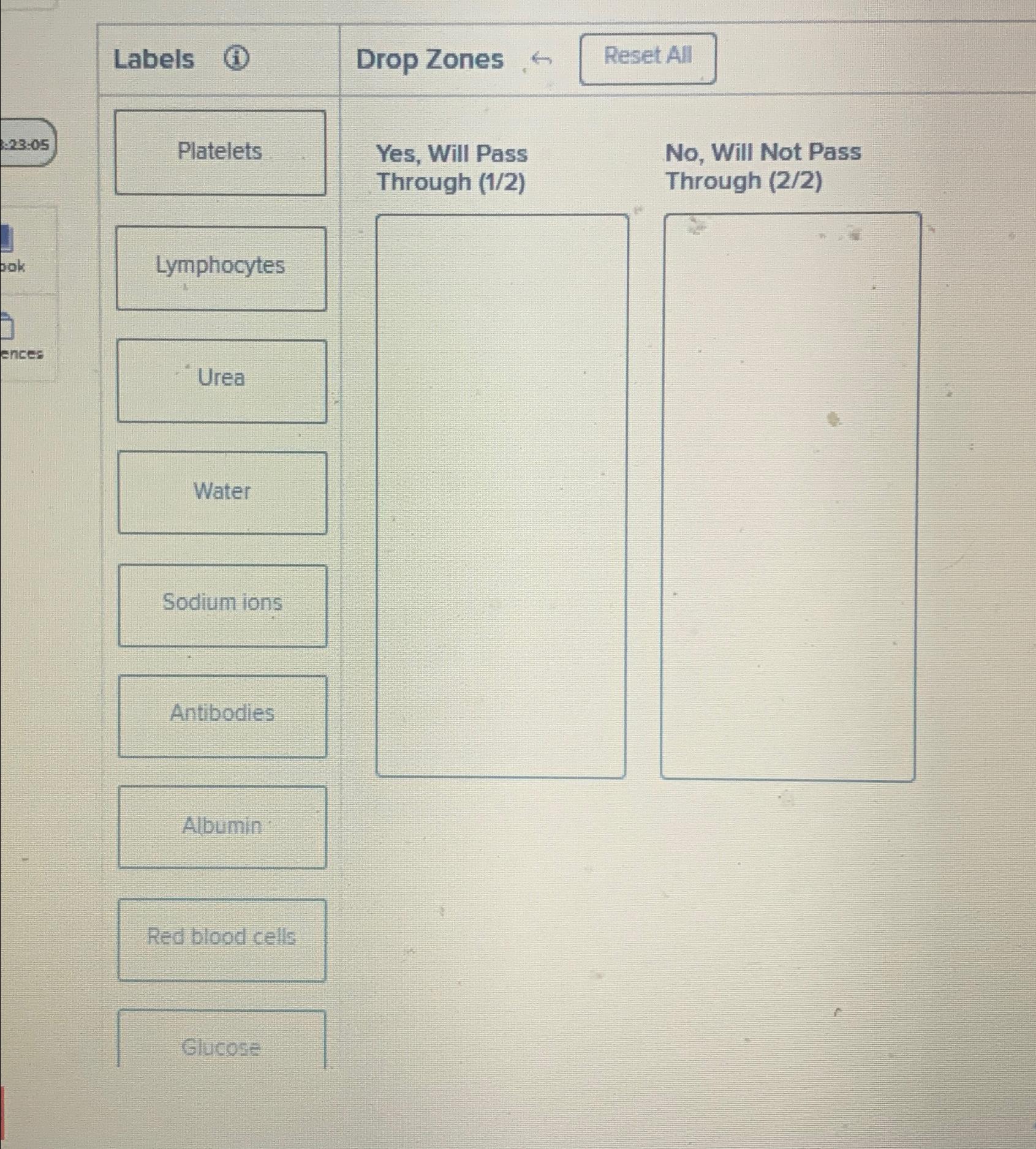 Solved \table[[Labels (1),Drop Zones larr Reset | Chegg.com