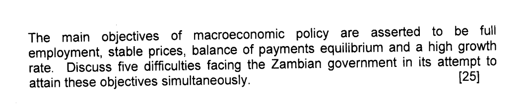 Solved The main objectives of macroeconomic policy are | Chegg.com