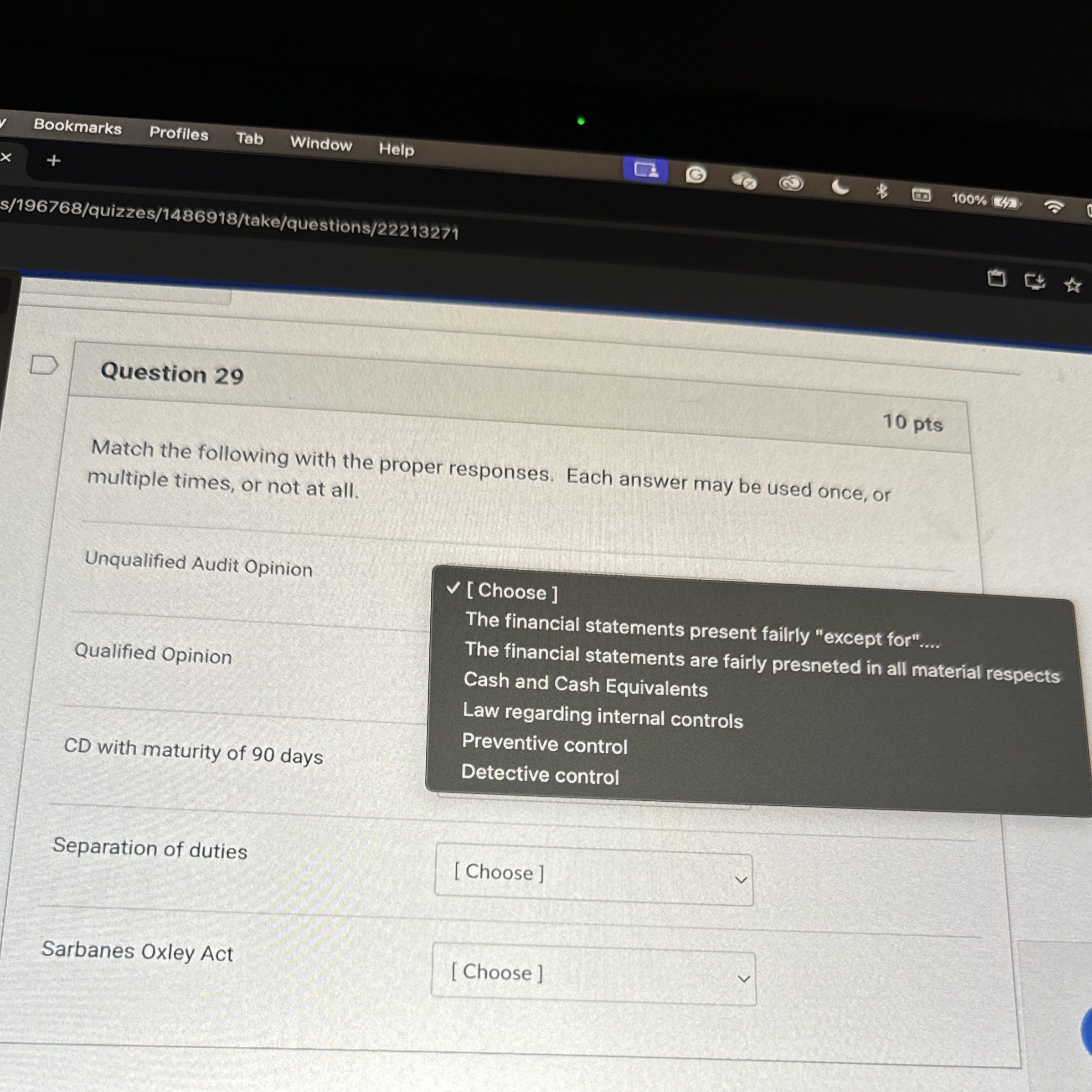 Solved Question 29Match the following with the proper | Chegg.com