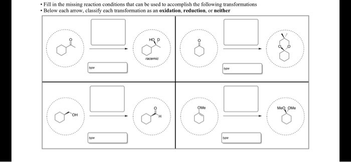 Solved • Fill in the missing reaction conditions that can be | Chegg.com