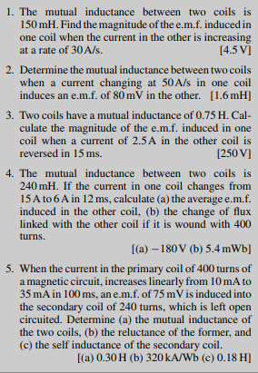 Solved The mutual inductance between two coils is150mH. | Chegg.com