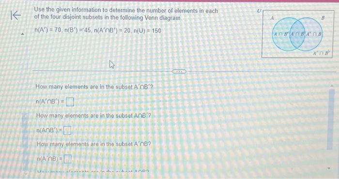Solved K Use the given information to determine the number | Chegg.com