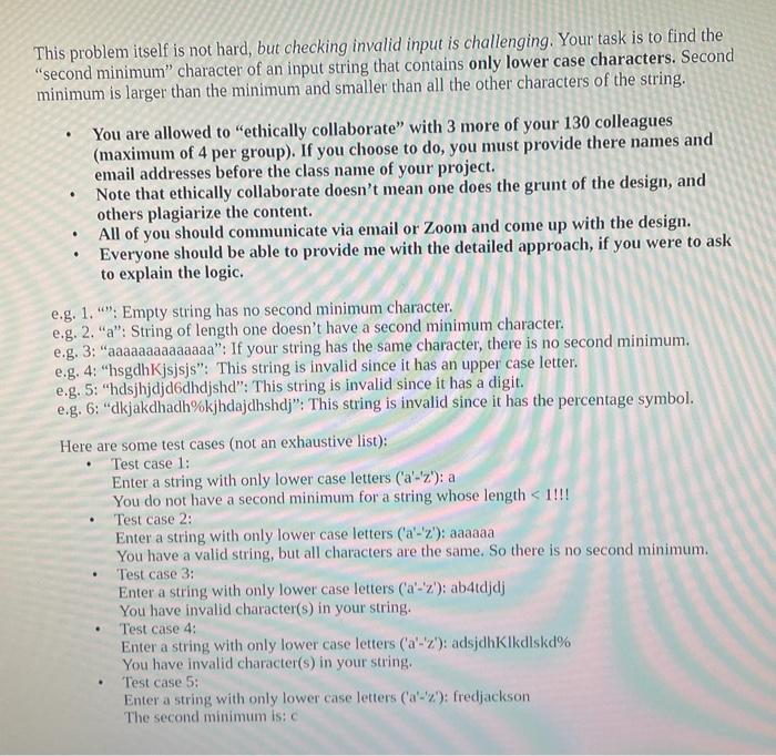 Solved This problem itself is not hard, but checking invalid | Chegg.com