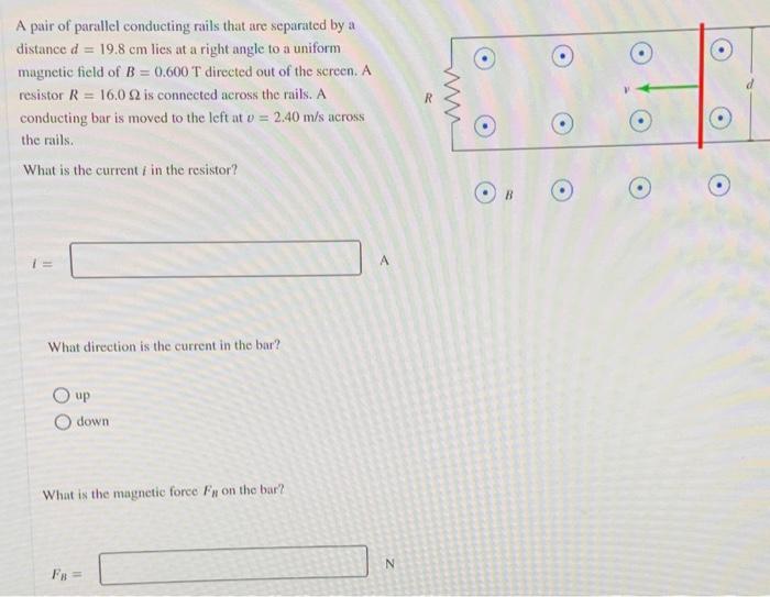 Solved A pair of parallel conducting rails that are | Chegg.com