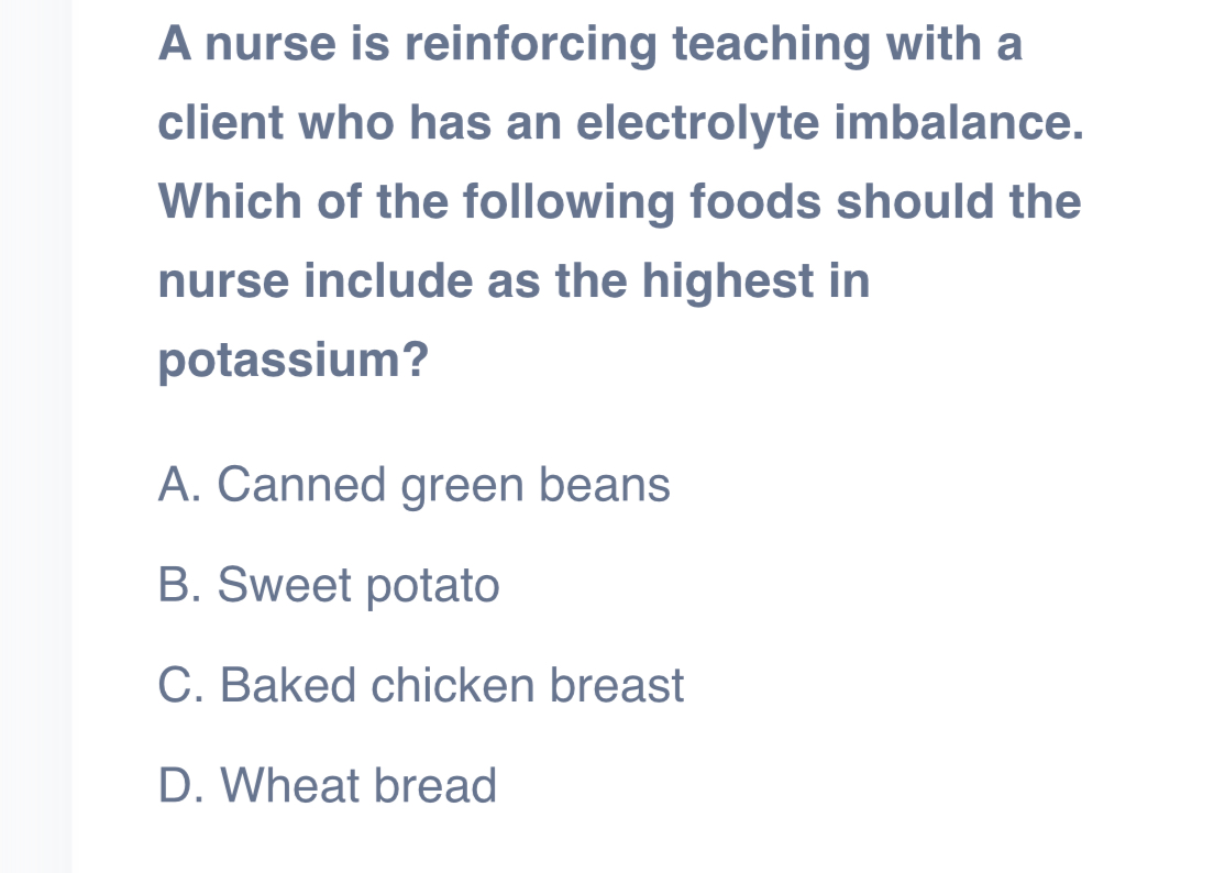 Solved A nurse is reinforcing teaching with aclient who has | Chegg.com