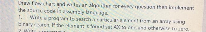 Solved Draw flow chart and writes an algorithm for every | Chegg.com