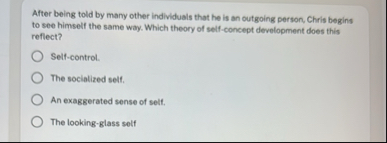 Solved After being told by many other individuals that he is | Chegg.com