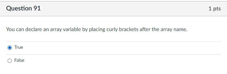 Solved Question 91You can declare an array variable by | Chegg.com