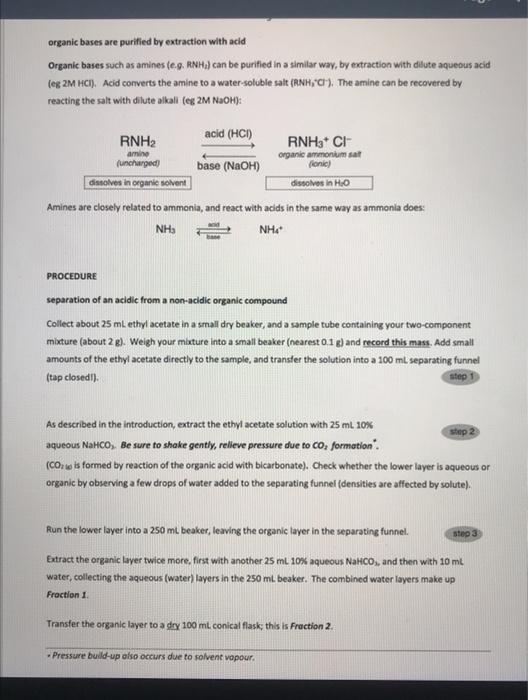 Solved 1. In general, how can the organic and aqueous layers | Chegg.com