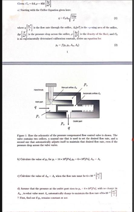 Solved Please help!!Hydraulics: Pressure Compensated Flow | Chegg.com