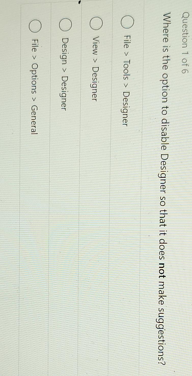 Solved Question 1 ﻿of 6Where is the option to disable | Chegg.com