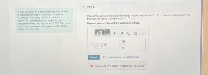A2.60 kg Clock on a horizontal floor is altached is B | Chegg.com