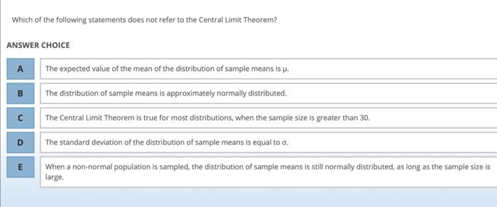 Solved Which of the following statements does not refer to | Chegg.com