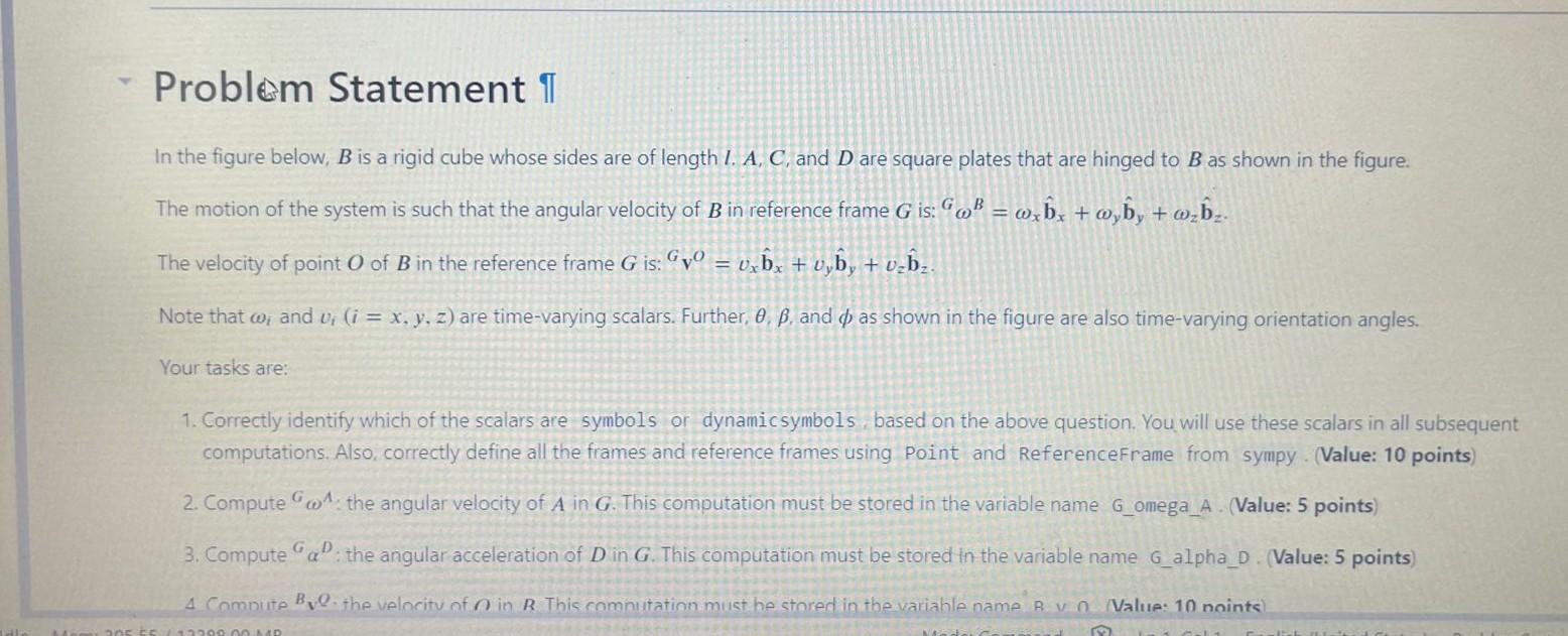Solved In the figure below, B is a rigid cube whose sides | Chegg.com