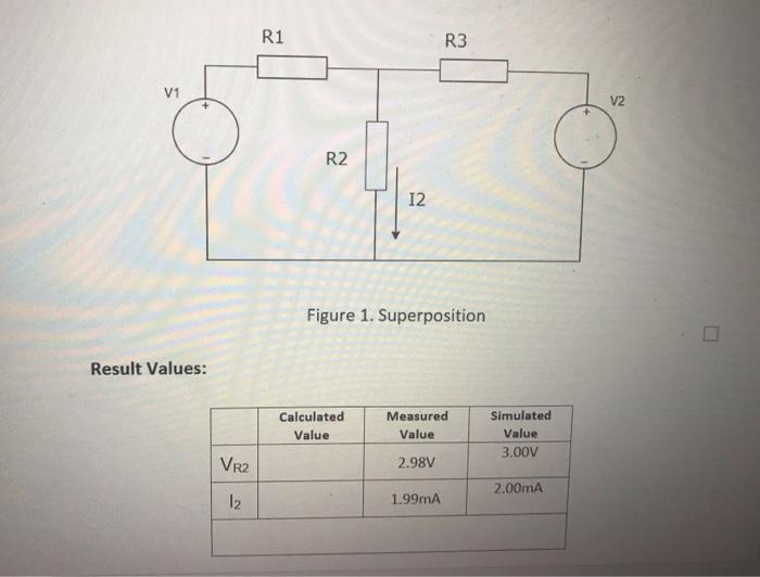 Solved Calculate Vr2 and I2 using superposition theorem , | Chegg.com