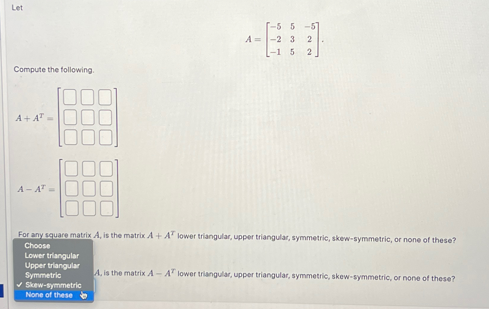 Solved Leta 55 5 232 152 Compute The Followinga At For 