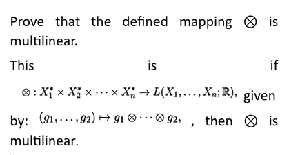 Solved Prove that the defined mapping ox | Chegg.com