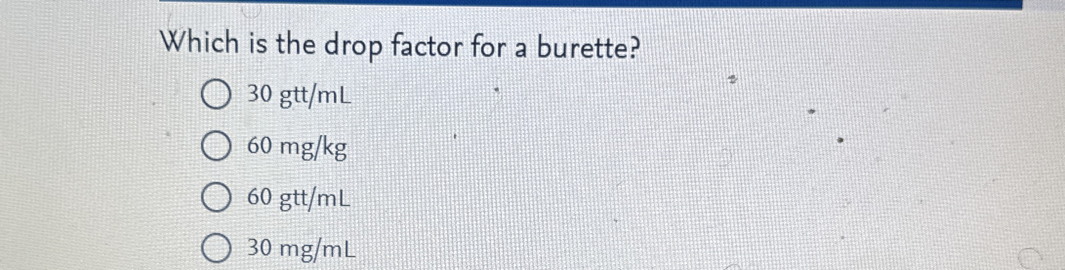 Solved Which is the drop factor for a | Chegg.com