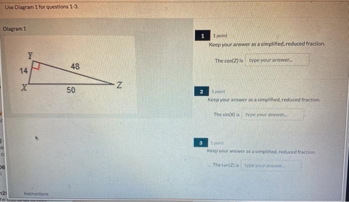 Solved Use Diagram 1 for questions 1-3. Diagram 1 1 point | Chegg.com