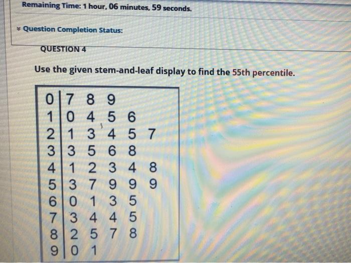 Solved Remaining Time: 1 hour, 06 minutes, 59 seconds. * | Chegg.com
