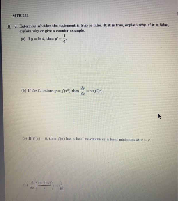 Solved (2).pdf 4 / 11 100% EC MTH 154 2. Consider the curve | Chegg.com