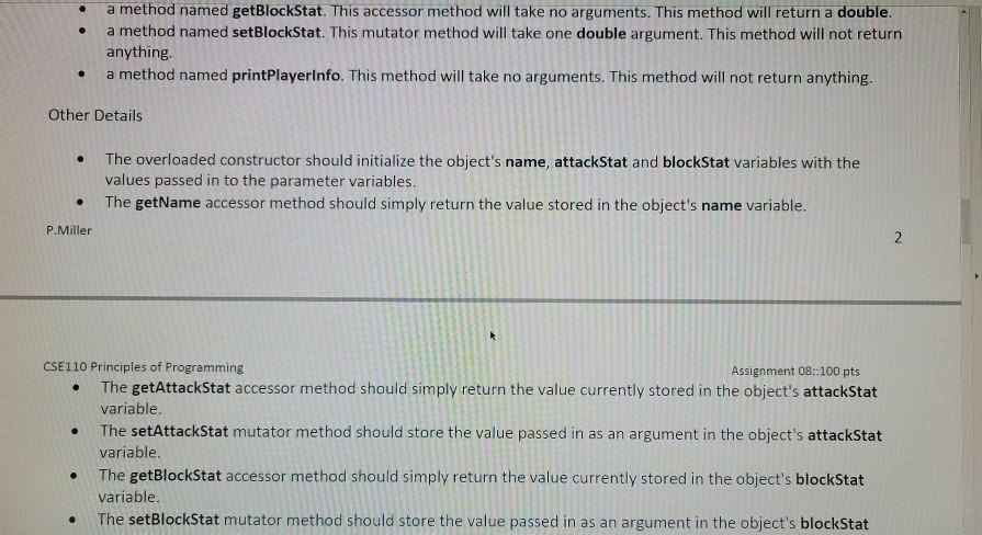 Solved CSE110 Principles of Programming Assignment 08::100 | Chegg.com