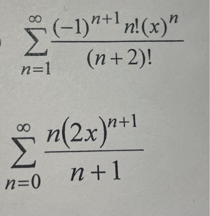Solved power series test, if possible with explanations and | Chegg.com