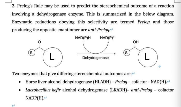Solved 2. Prelog's Rule may be used to predict the | Chegg.com