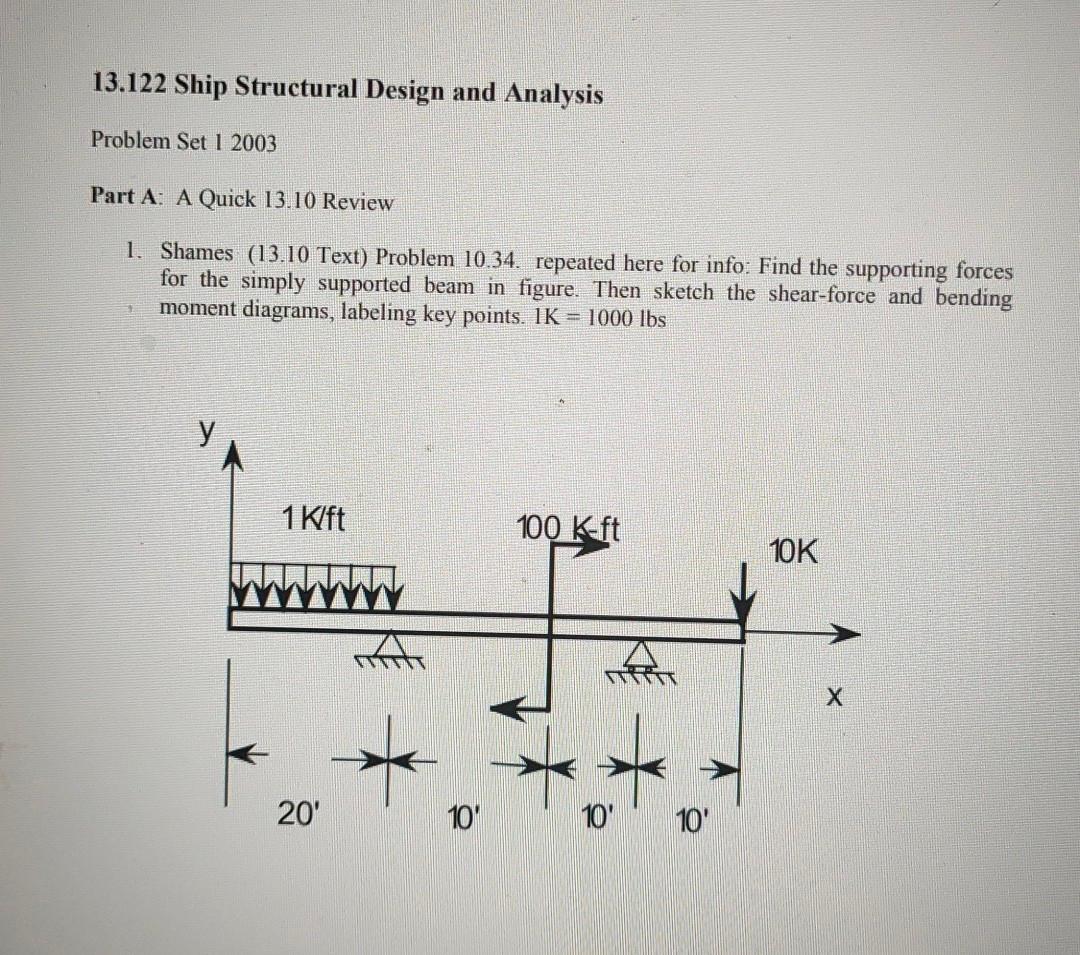 Solved 13.122 Ship Structural Design and Analysis Problem | Chegg.com