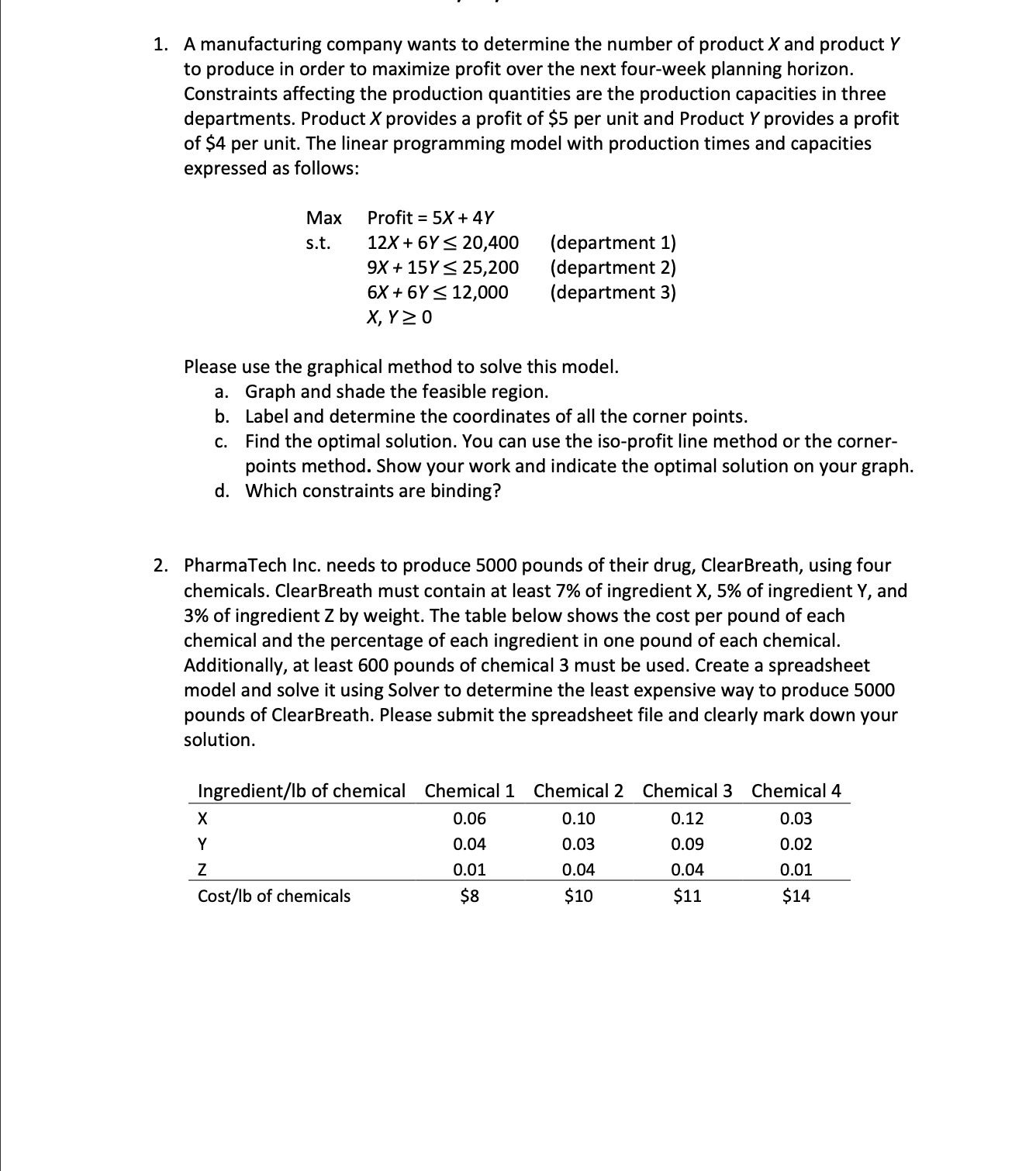 Solved A manufacturing company wants to determine the number | Chegg.com