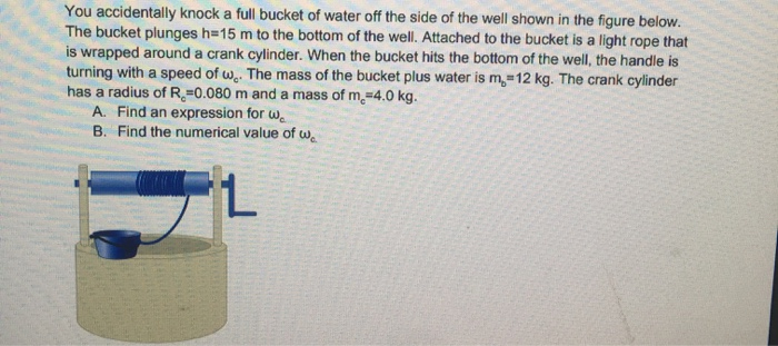 Solved You accidentally knock a full bucket of water off the | Chegg.com