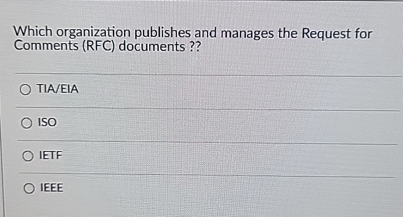 Solved Which organization publishes and manages the Request | Chegg.com