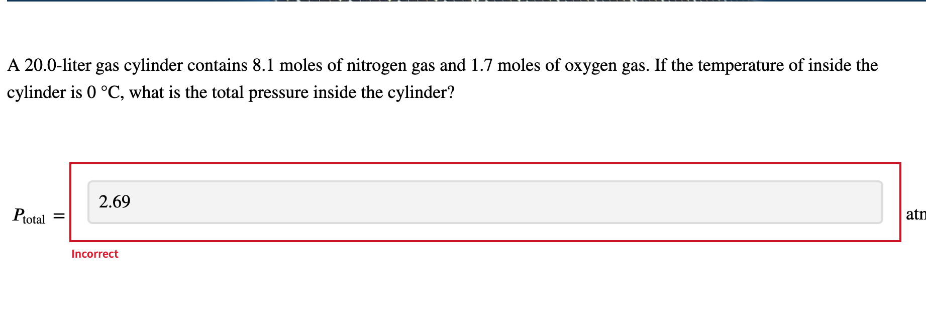 Solved A 20.0-liter gas cylinder contains 8.1 ﻿moles of | Chegg.com