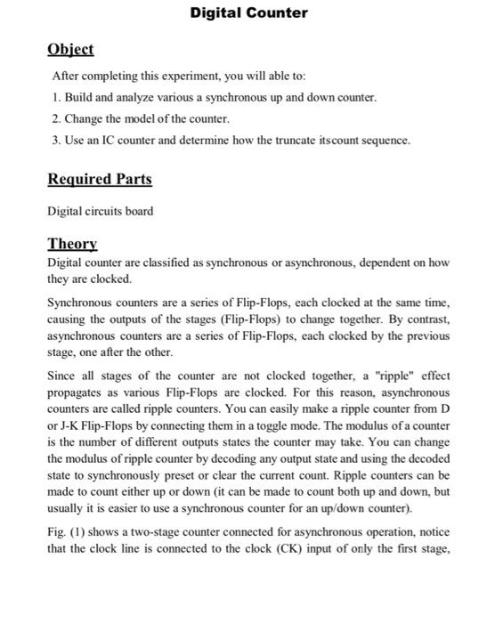 Solved Digital Counter Object After completing this | Chegg.com