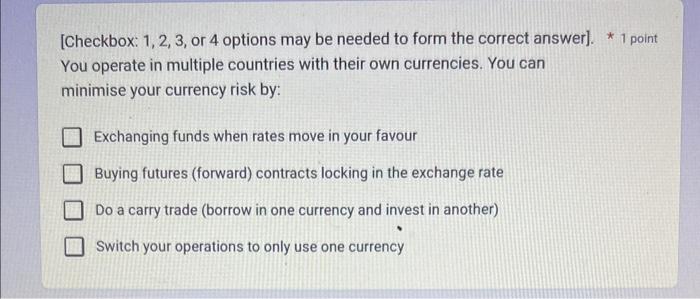 Solved [Checkbox: 1,2,3, or 4 options may be needed to form | Chegg.com