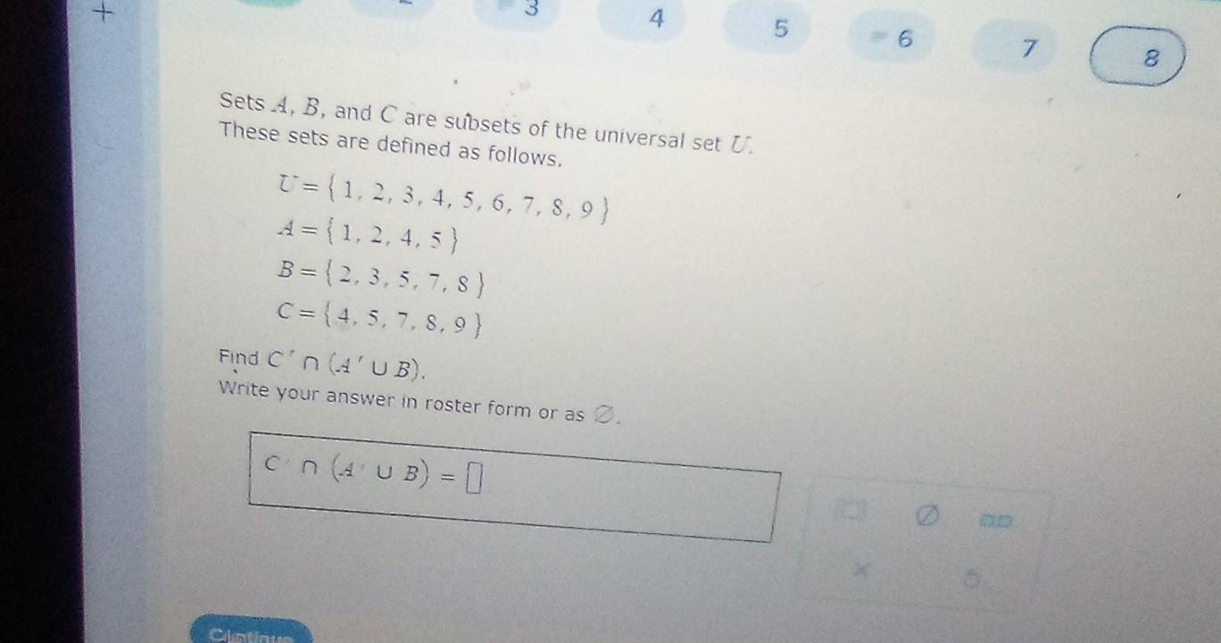 Solved Sets −A,B, and C are subsets of the universal set U. | Chegg.com Solved Sets −A,B, and C are subsets of the universal set U. | Chegg.com