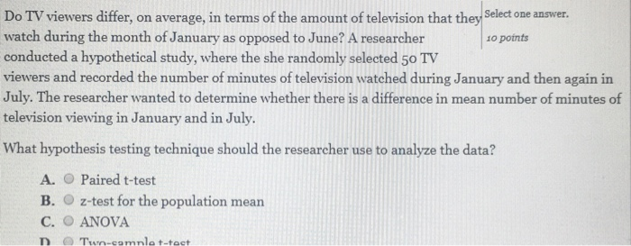 Solved Do TV viewers differ, on average, in terms of the | Chegg.com