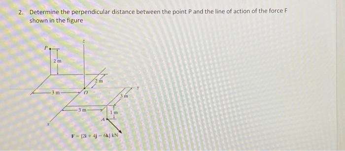 Solved 2. Determine the perpendicular distance between the | Chegg.com