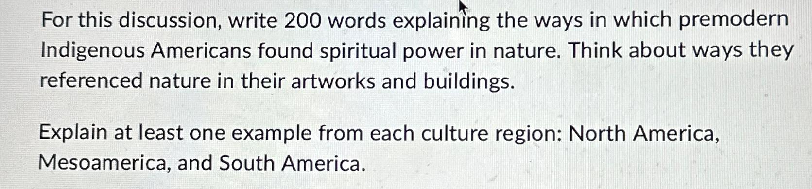 Solved For this discussion, write 200 words explaining the | Chegg.com