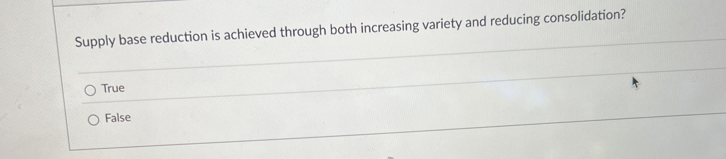 Solved Supply base reduction is achieved through both | Chegg.com