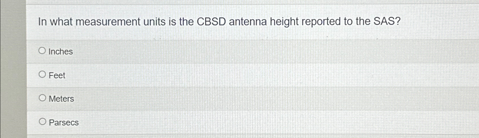 Solved In what measurement units is the CBSD antenna height | Chegg.com