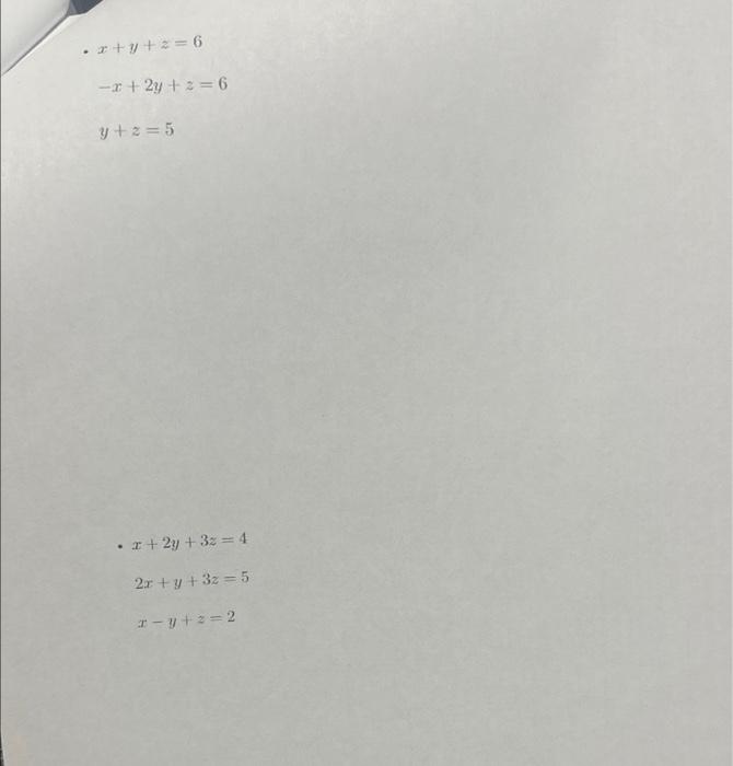 Solved 1. Eliminate one variable, such as x, from two of the | Chegg.com