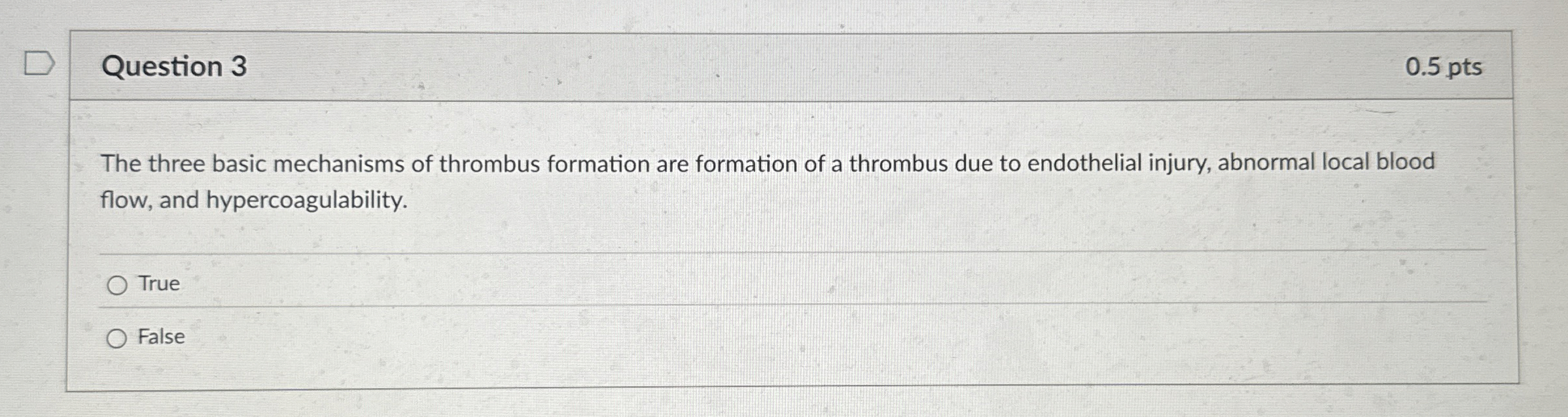 Solved Question 3The three basic mechanisms of thrombus | Chegg.com