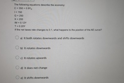 Solved The following equations describe the | Chegg.com