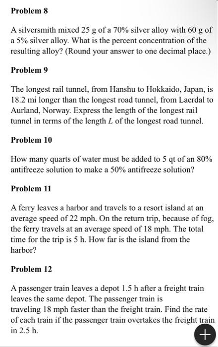 Solved Problem 1. The sum of two numbers is thirteen. Using | Chegg.com