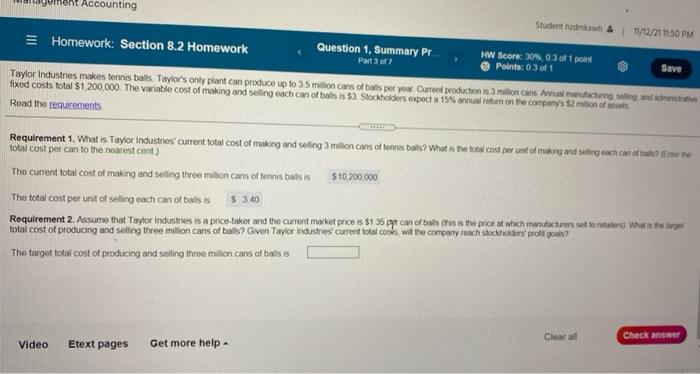 Solved Accounting Student T12/21 11:50 PM Homework: Section | Chegg.com