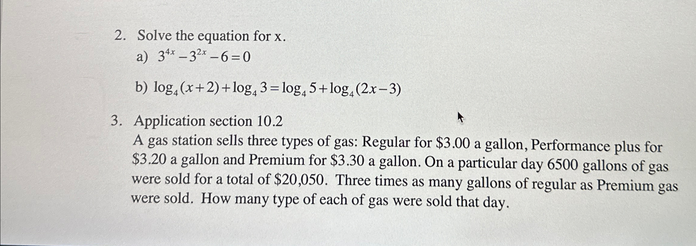 Solved Solve the equation for | Chegg.com