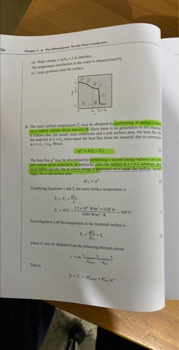 Solved Example 3.7 Incropera Heat Transfer is solved to be | Chegg.com